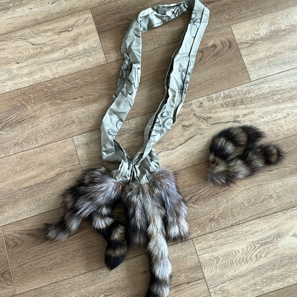 Accessories | Authentic Racoon Tail Fur Scarf | Poshmark